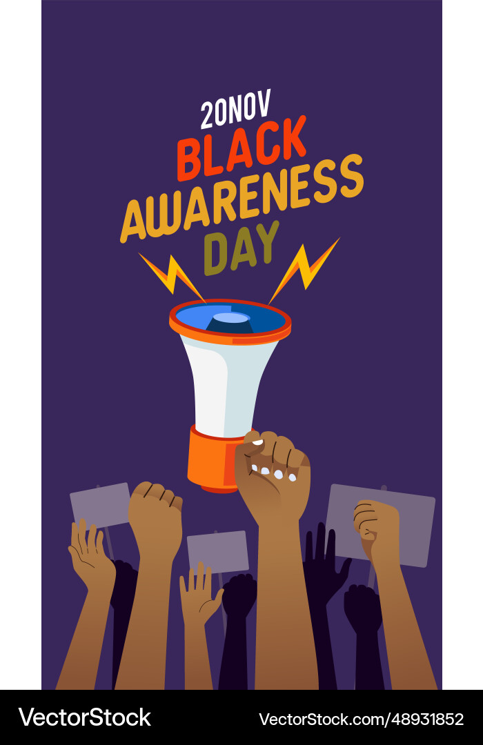 African american people protesting poster banner Vector Image
