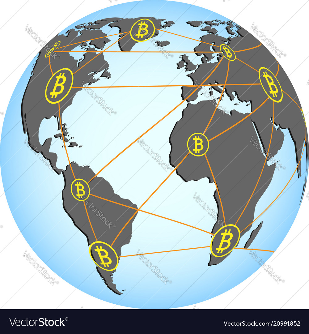 Bitcoin network Royalty Free Vector Image - VectorStock Bitcoin network Royalty Free Vector Image - VectorStock