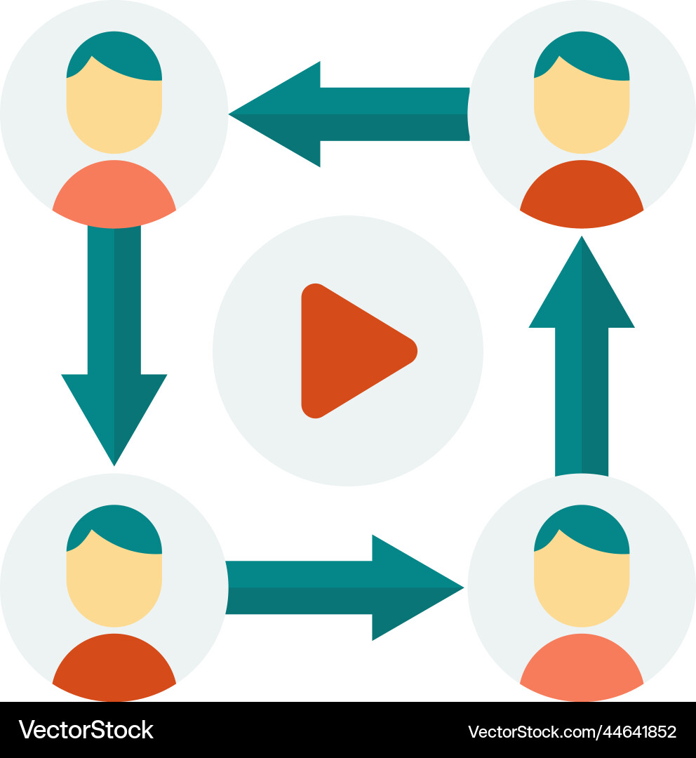 Career change circle in minimal style Royalty Free Vector