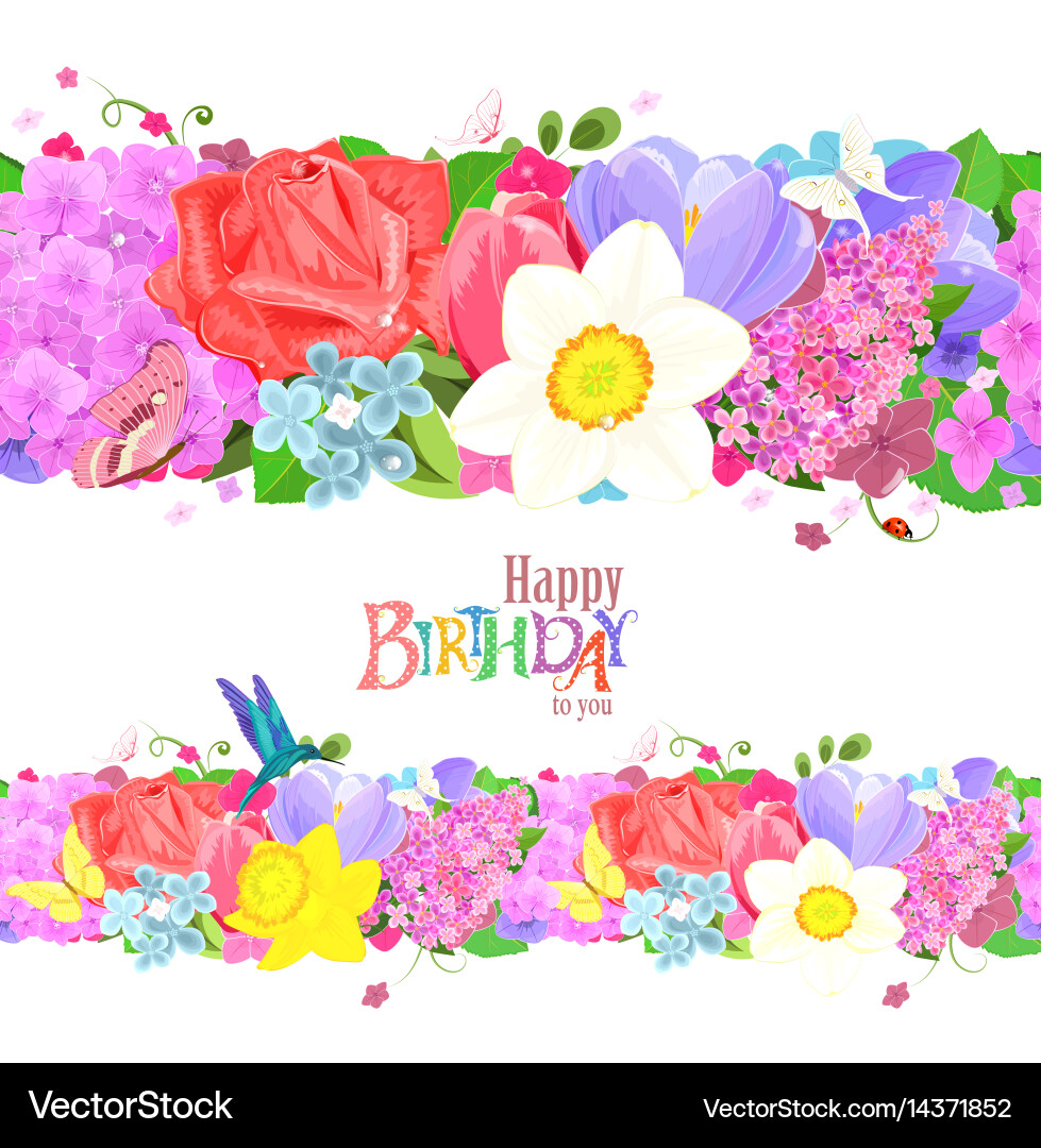 Fashion collection seamless horizontal borders Vector Image