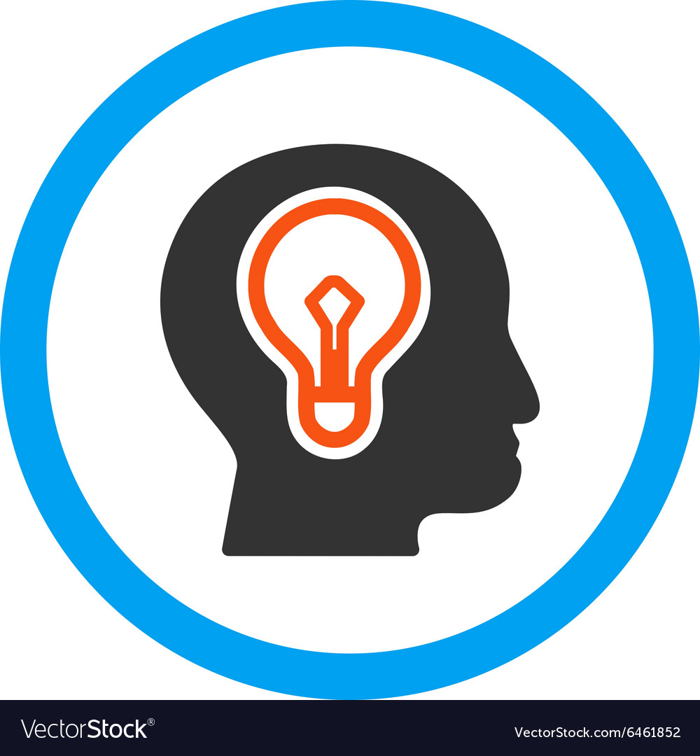 Idea rounded icon Royalty Free Vector Image - VectorStock