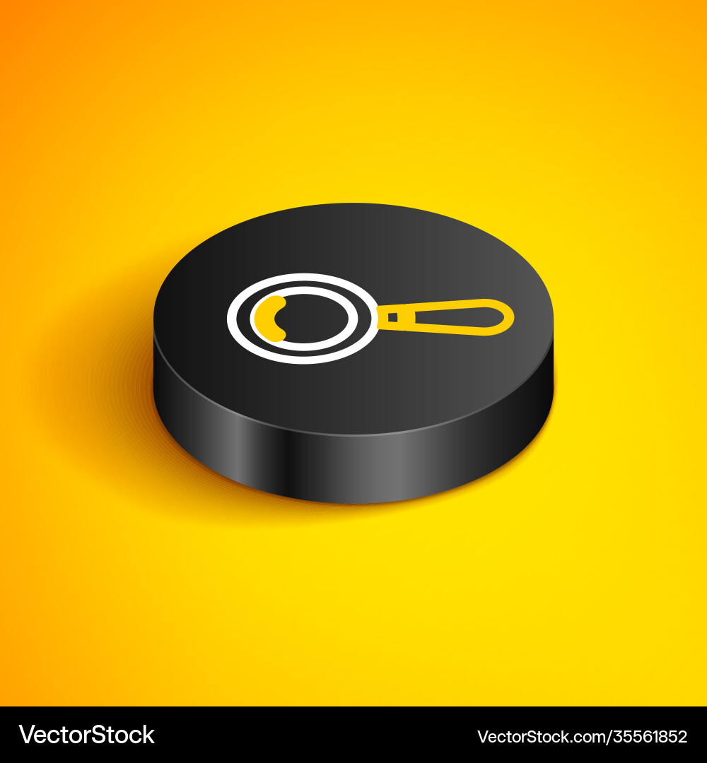 Isometric line magnifying glass icon isolated Vector Image