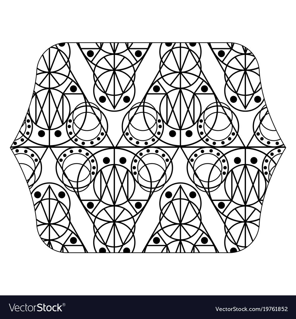 Rectangle with seamless pattern graphic background