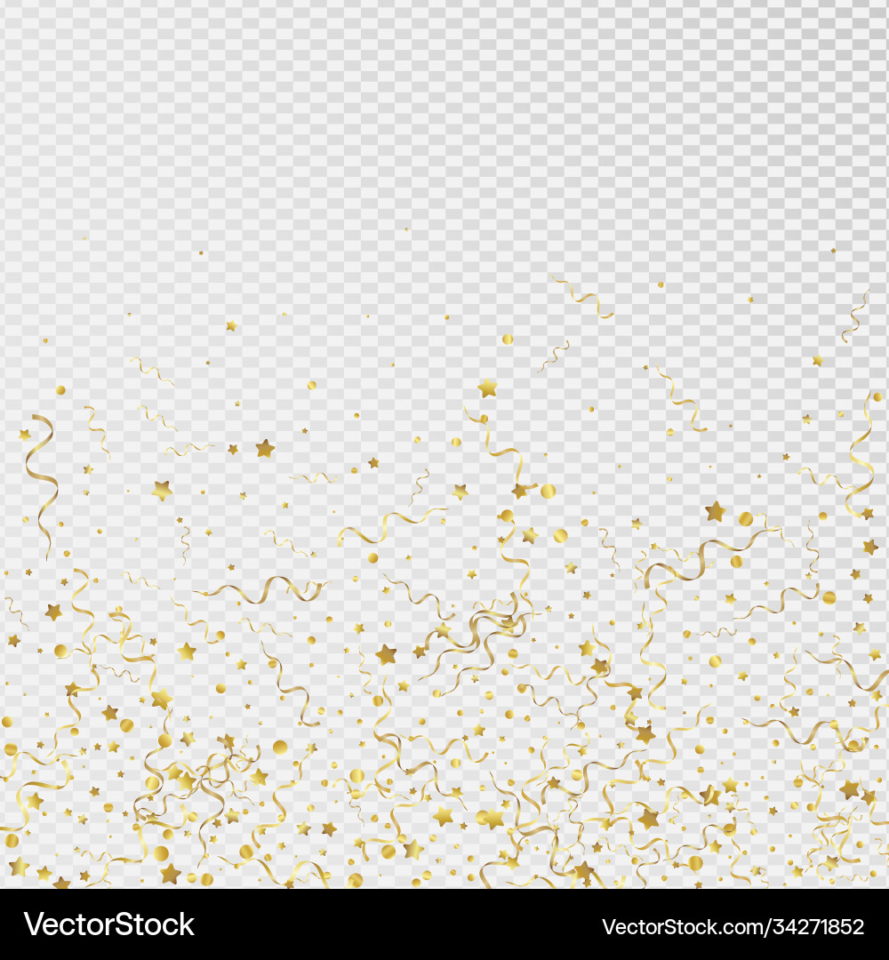 Yellow ribbon festive transparent Royalty Free Vector Image