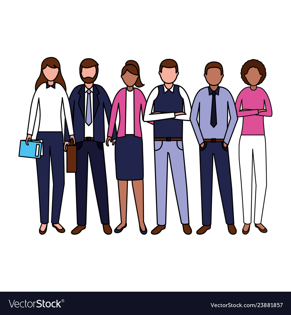 Business people team Royalty Free Vector Image