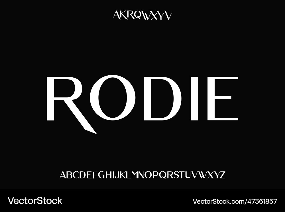 Elegant display font design suitable for logo Vector Image