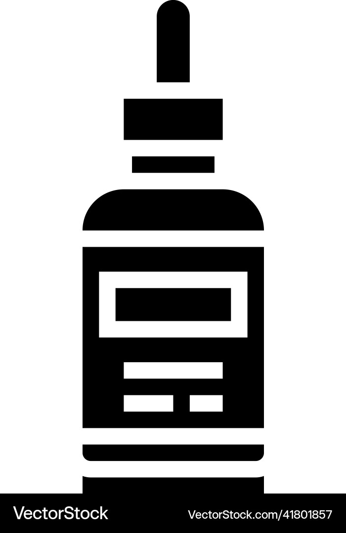 Face oil bottle glyph icon Royalty Free Vector Image