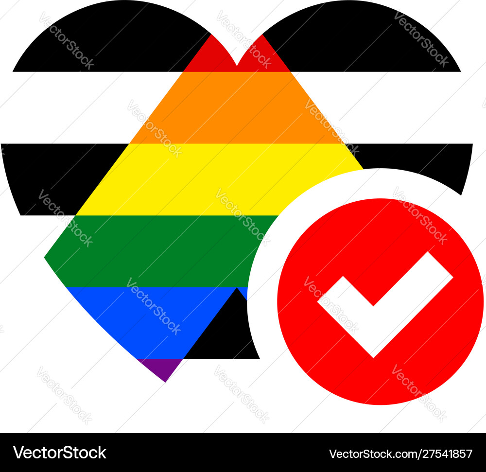 Flag in heart shape for your design Royalty Free Vector