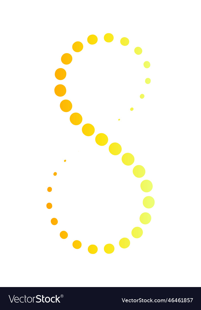 Halftone dotted infinity element Royalty Free Vector Image