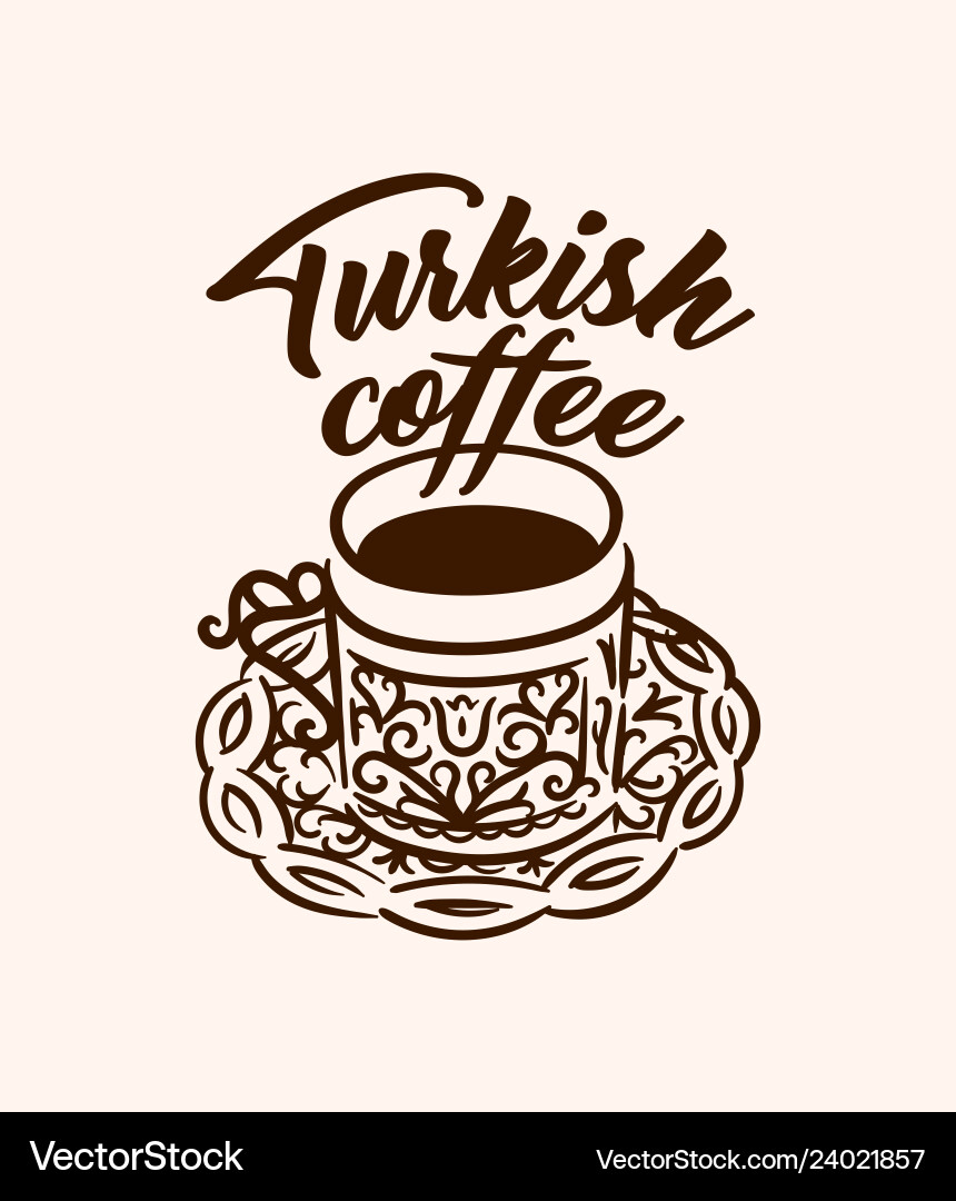 Hand drawn concept of turkish Royalty Free Vector Image
