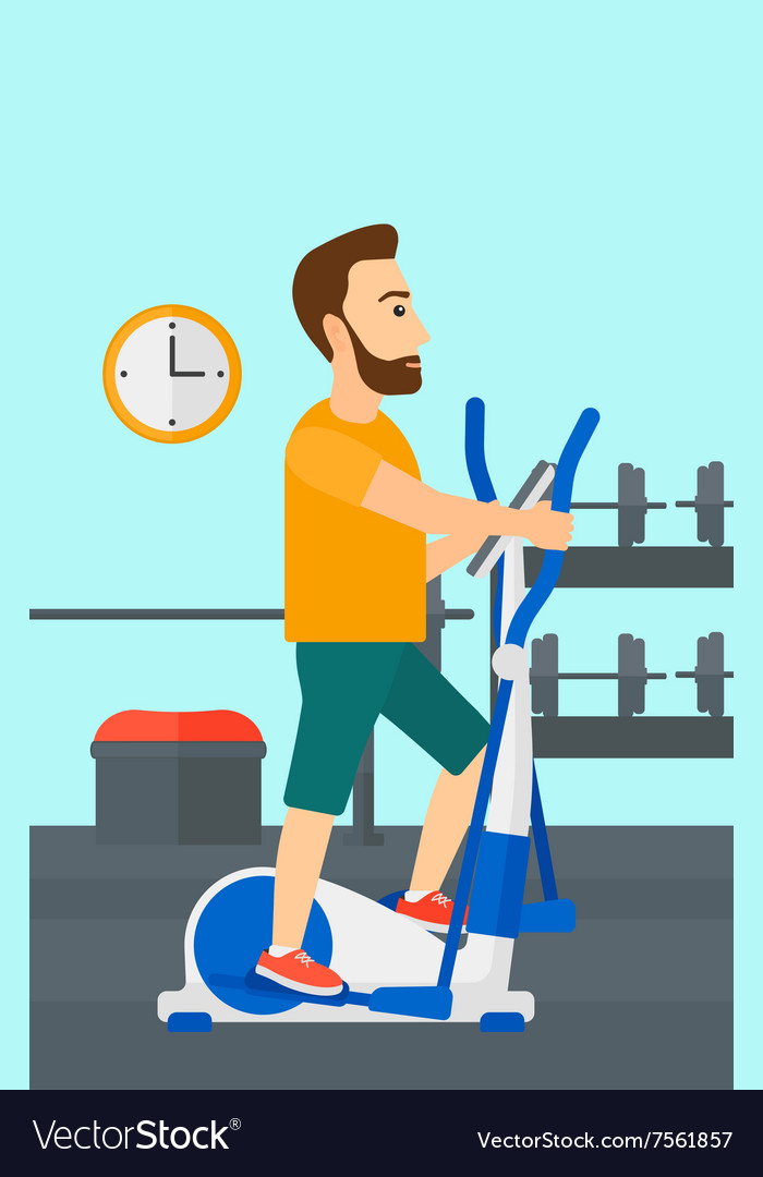 Man making exercises Royalty Free Vector Image