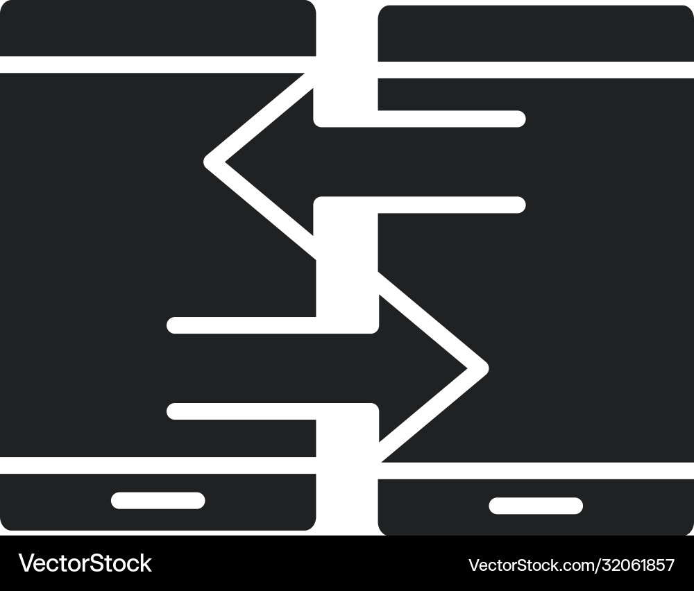Mobile phone or smartphones connection transfer Vector Image