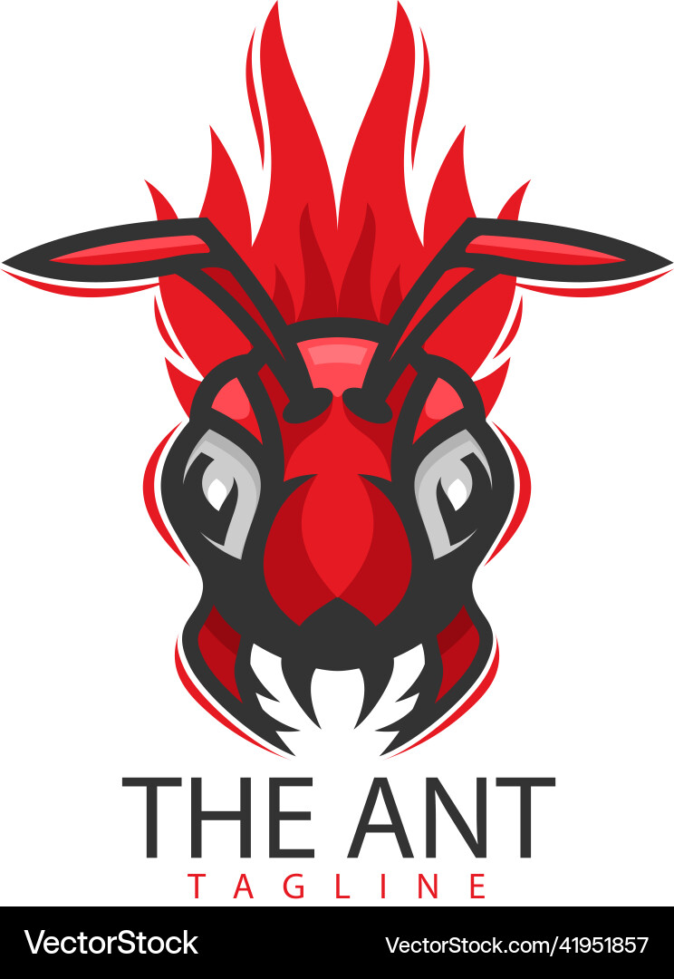 Red ant mascot logo Royalty Free Vector Image - VectorStock