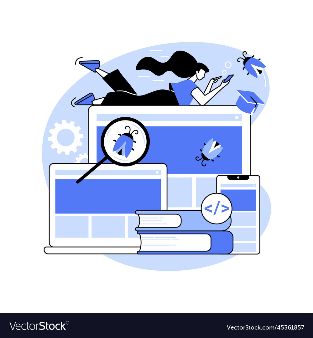 Software testing course isolated cartoon Vector Image