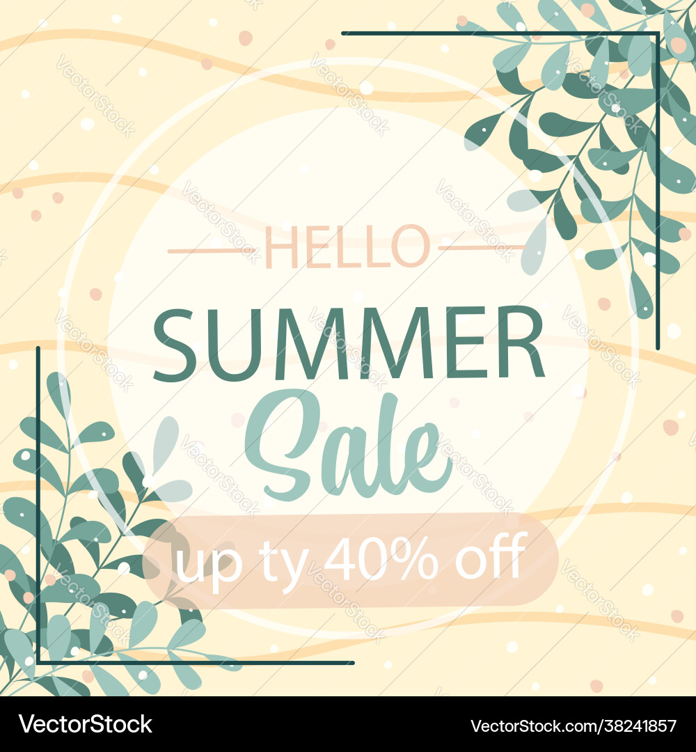 Summer sale design banner abstract Royalty Free Vector Image