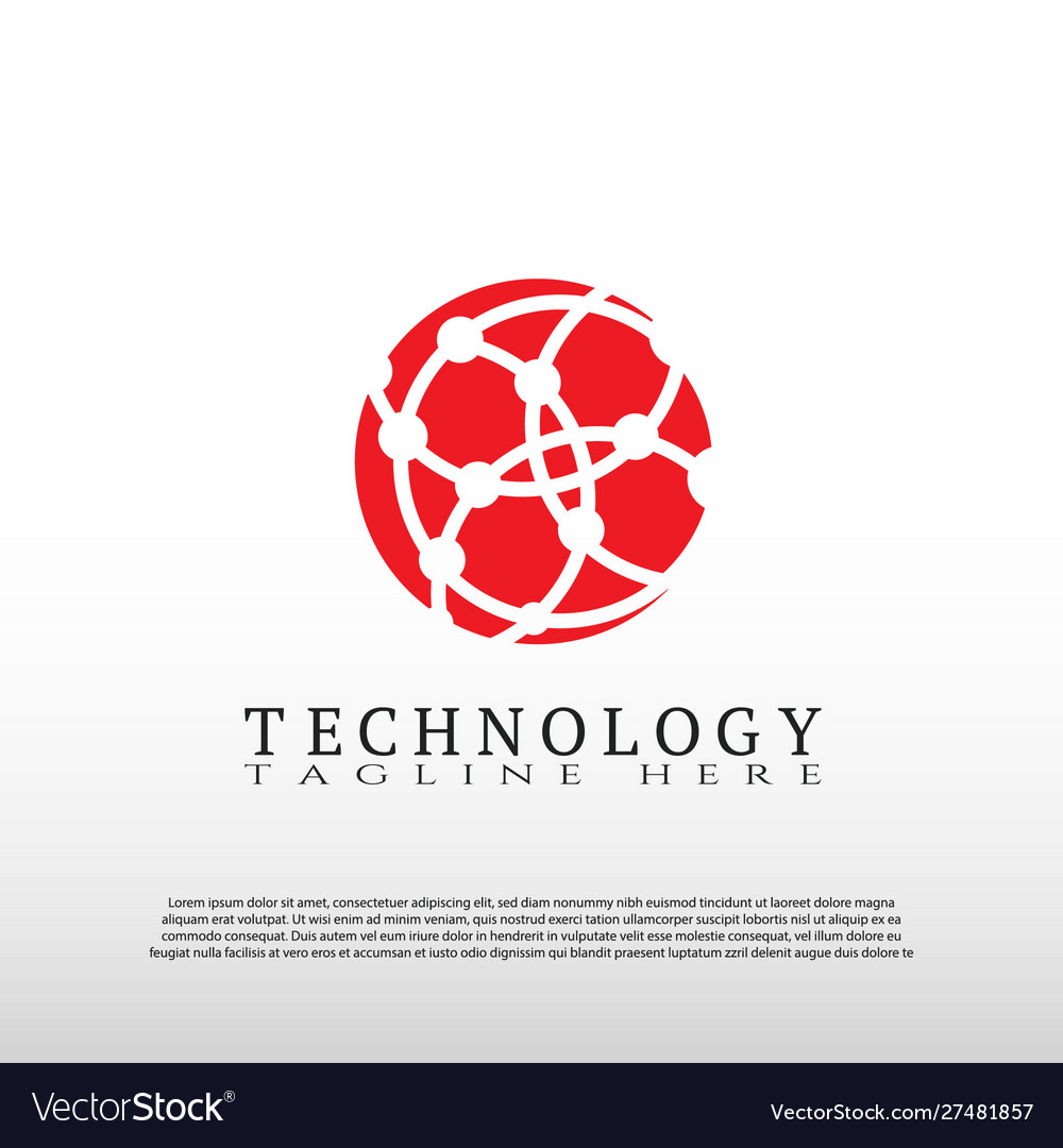 Technology logo future tech icon element Vector Image