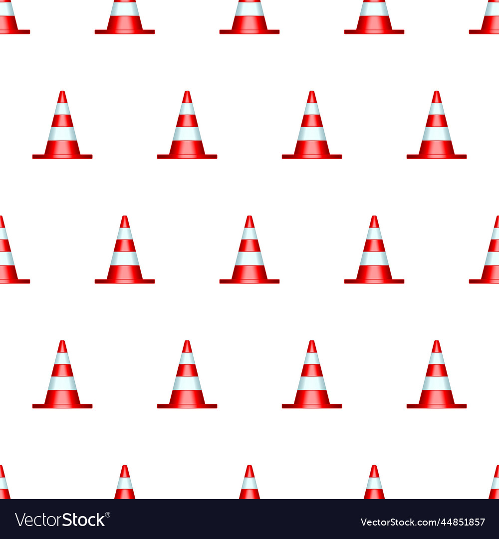 Traffic cone pattern Royalty Free Vector Image