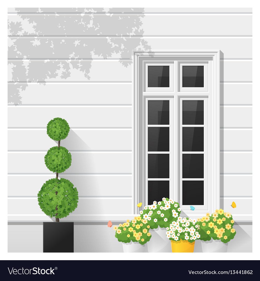 Architectural element window background 5 Vector Image