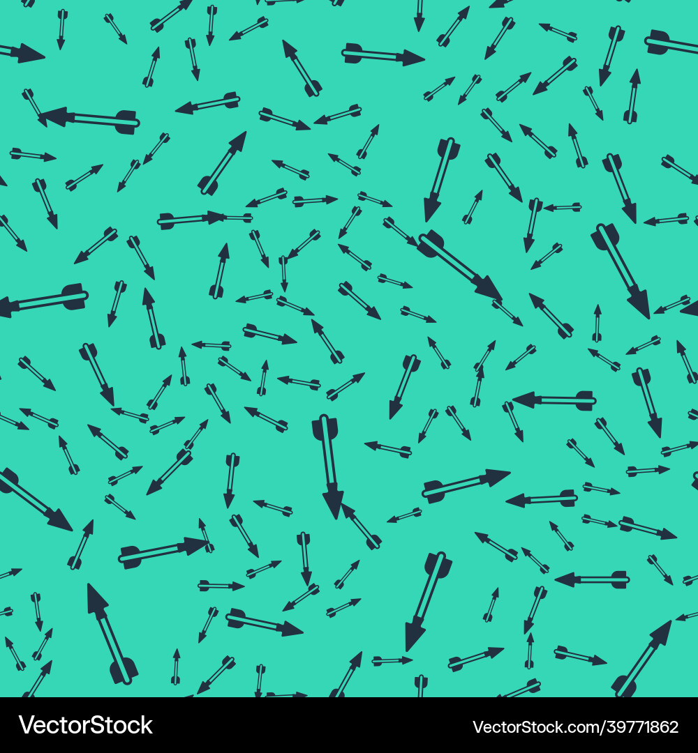 Black medieval arrow icon isolated seamless Vector Image