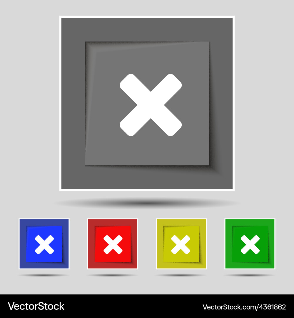 Cancel multiplication icon sign on the original Vector Image