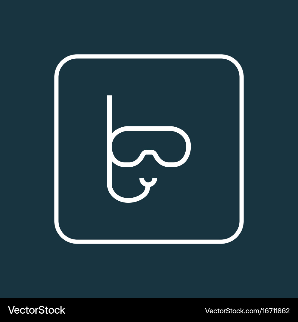 Diving mask outline symbol premium quality Vector Image