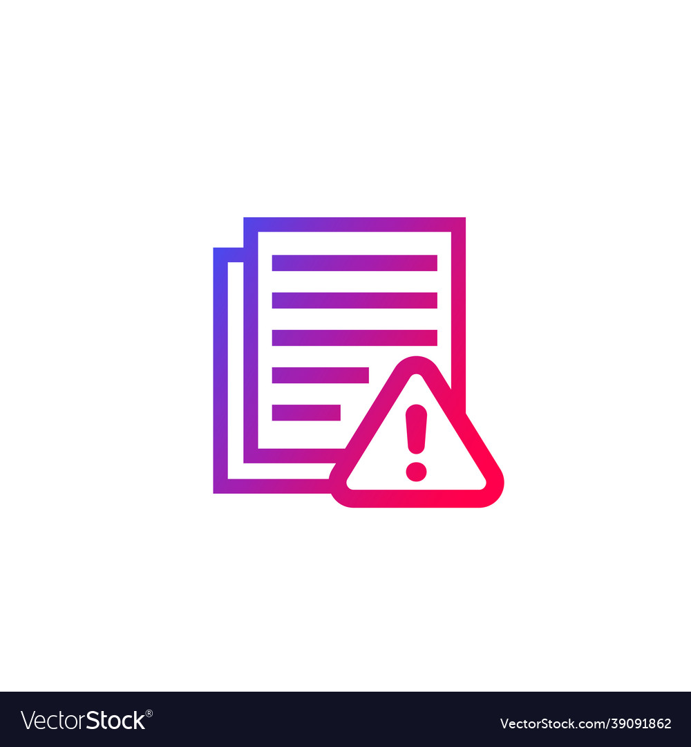 Error report failed tests icon Royalty Free Vector Image Error report failed tests icon Royalty Free Vector Image