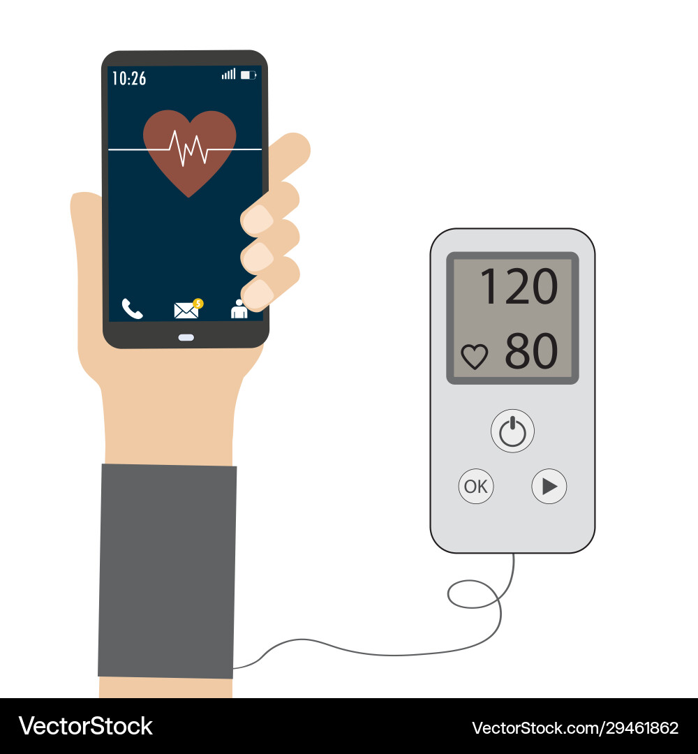 High blood pressure concept measuring Royalty Free Vector