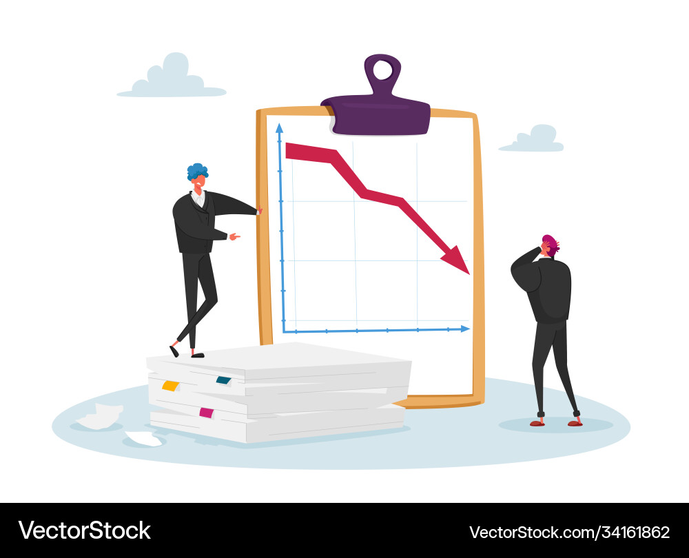 Market drop fall and depreciation concept Vector Image