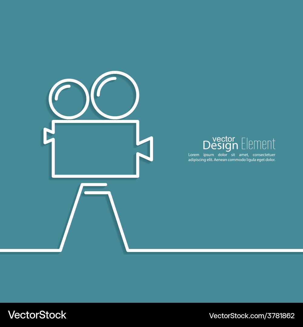 Old movie camera Royalty Free Vector Image - VectorStock