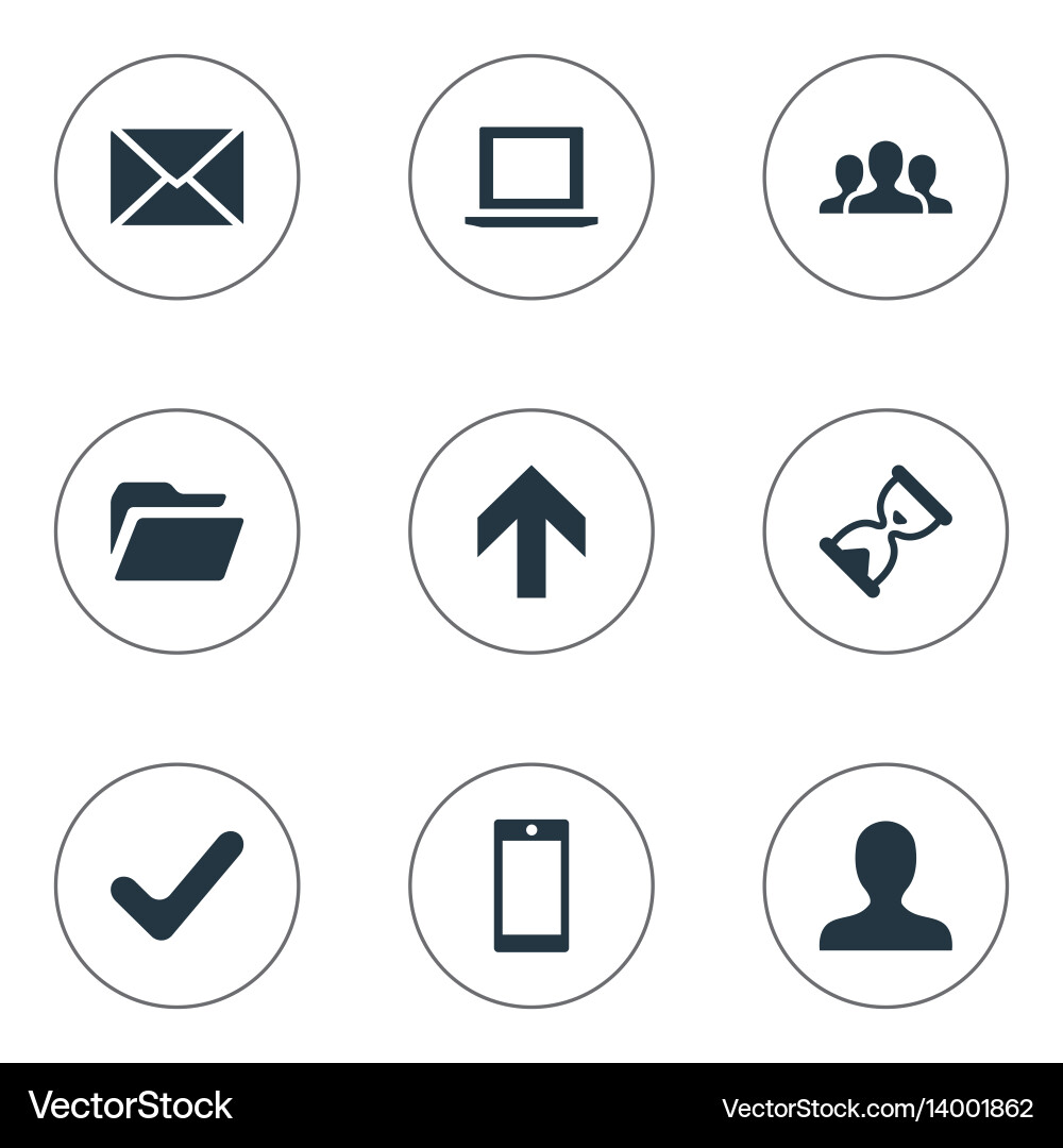 Set of simple apps icons Royalty Free Vector Image