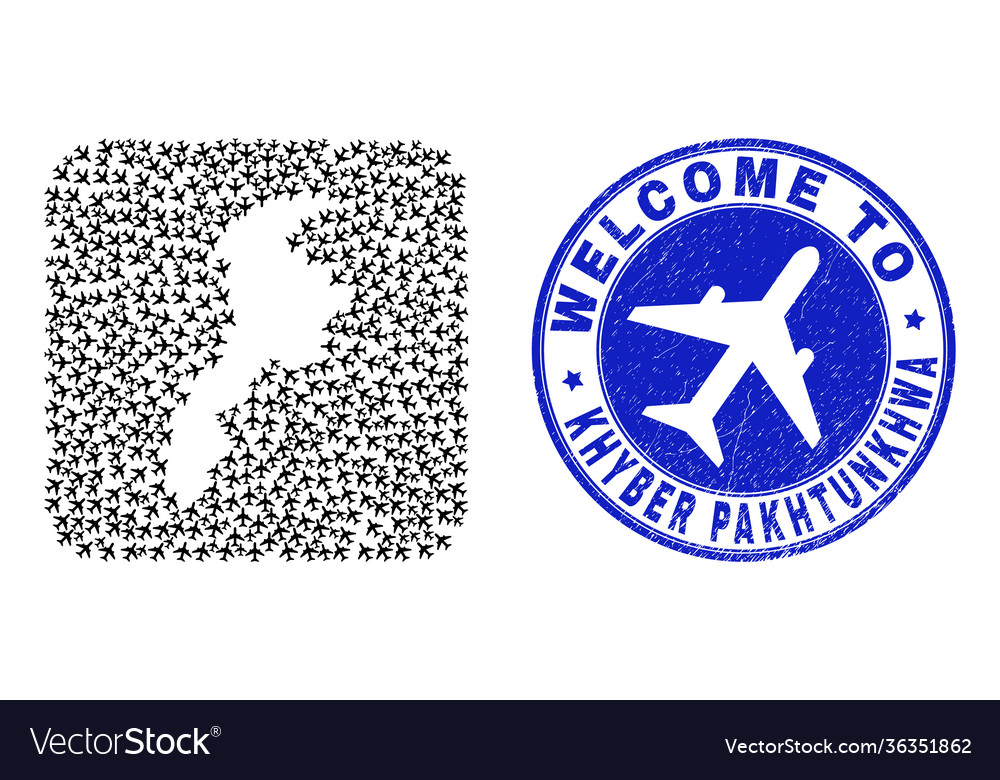 Welcome rubber stamp seal and khyber pakhtunkhwa Vector Image Welcome rubber stamp seal and khyber pakhtunkhwa Vector Image