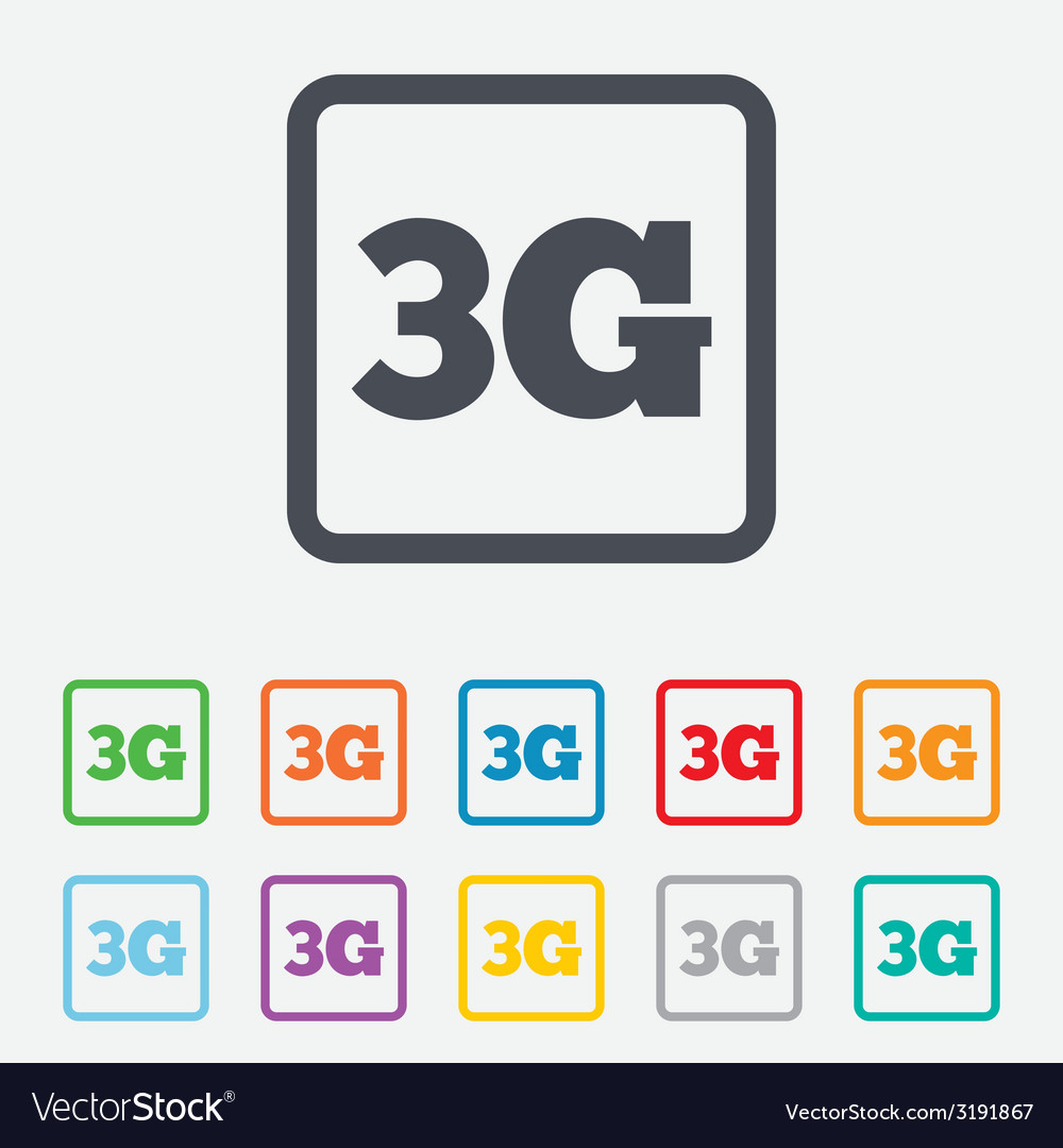 3g sign mobile telecommunications technology Vector Image