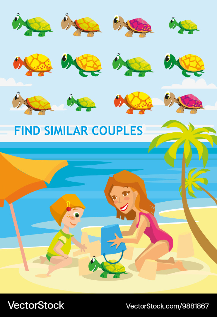 Beautiful cartoon funny match Royalty Free Vector Image