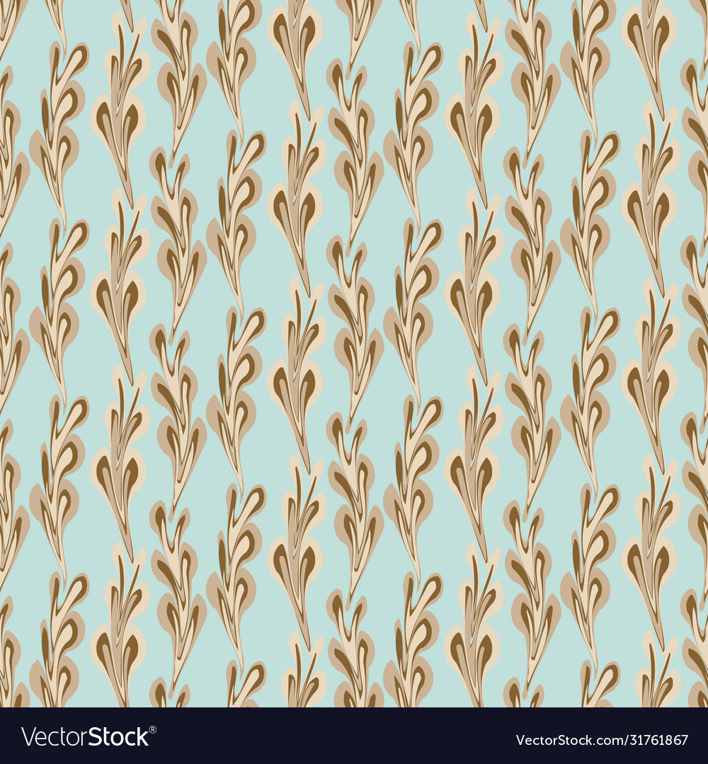 Marbled paper seamless pattern in mint Royalty Free Vector