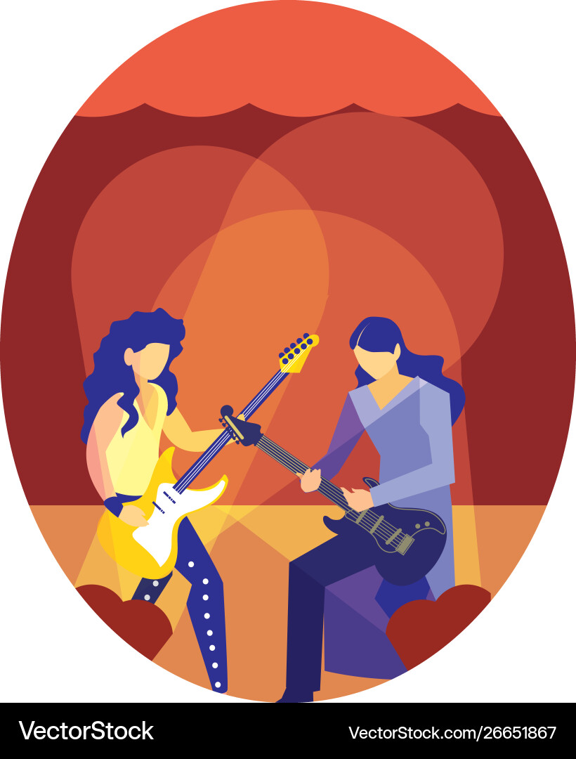 People musicians concert event design Royalty Free Vector