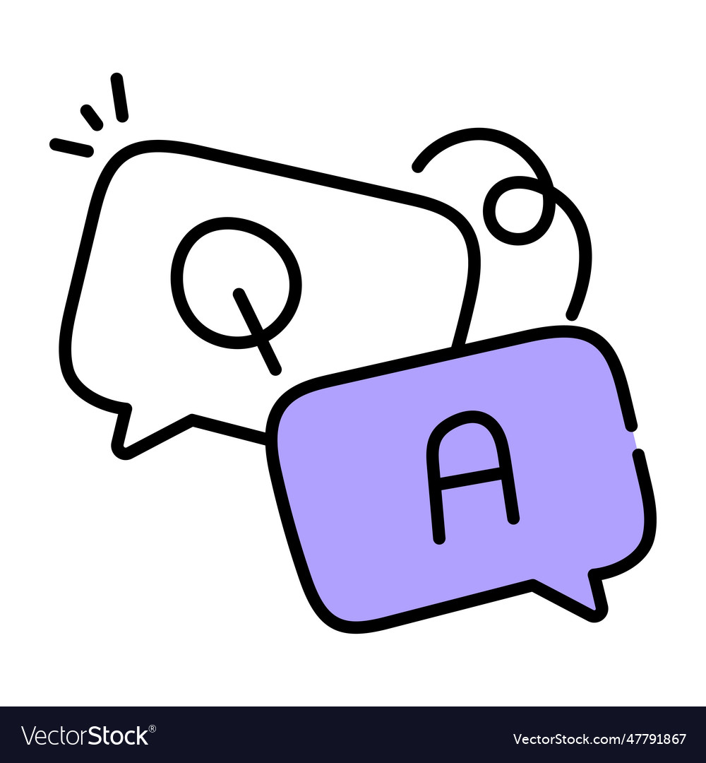 Question answer Royalty Free Vector Image - VectorStock