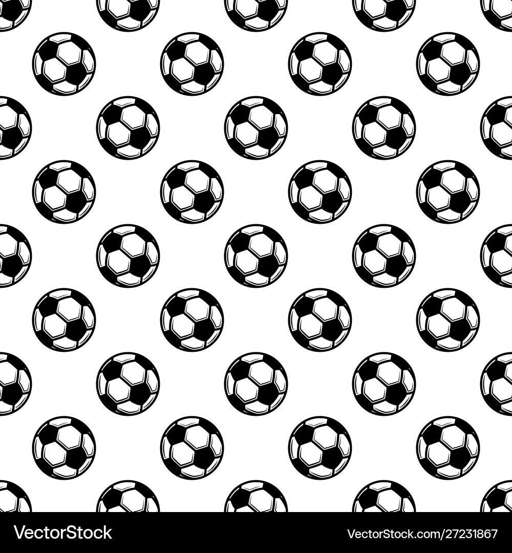 Seamless white football background Royalty Free Vector Image