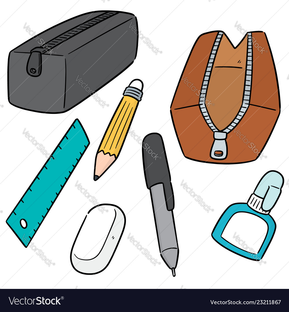 Set of stationery Royalty Free Vector Image - VectorStock