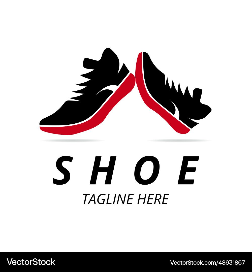 Shoe logo design template for shop Royalty Free Vector Image