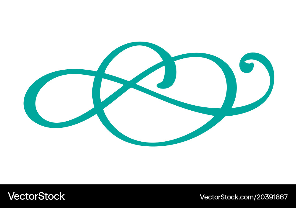 Vintage hand drawn flourish separator calligraphy Vector Image