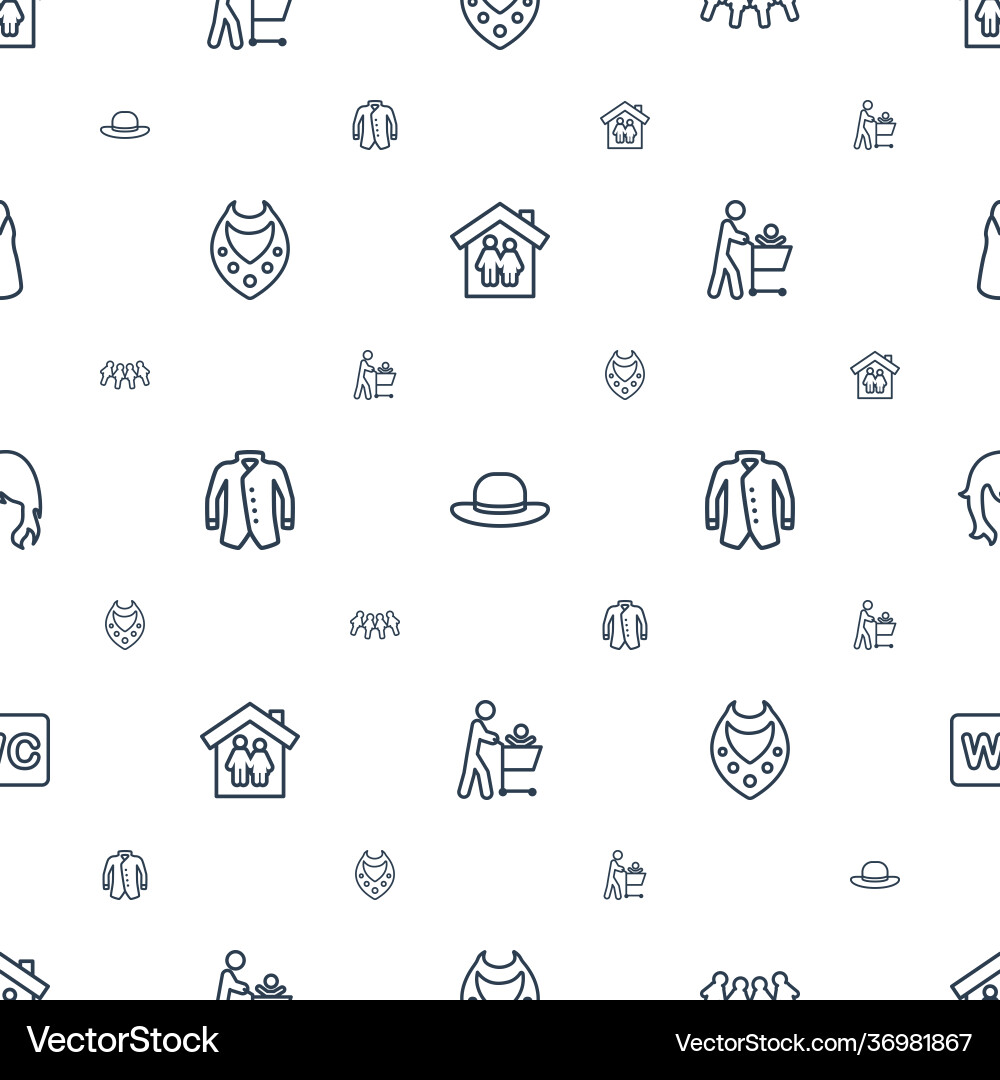 Woman icons pattern seamless white background Vector Image