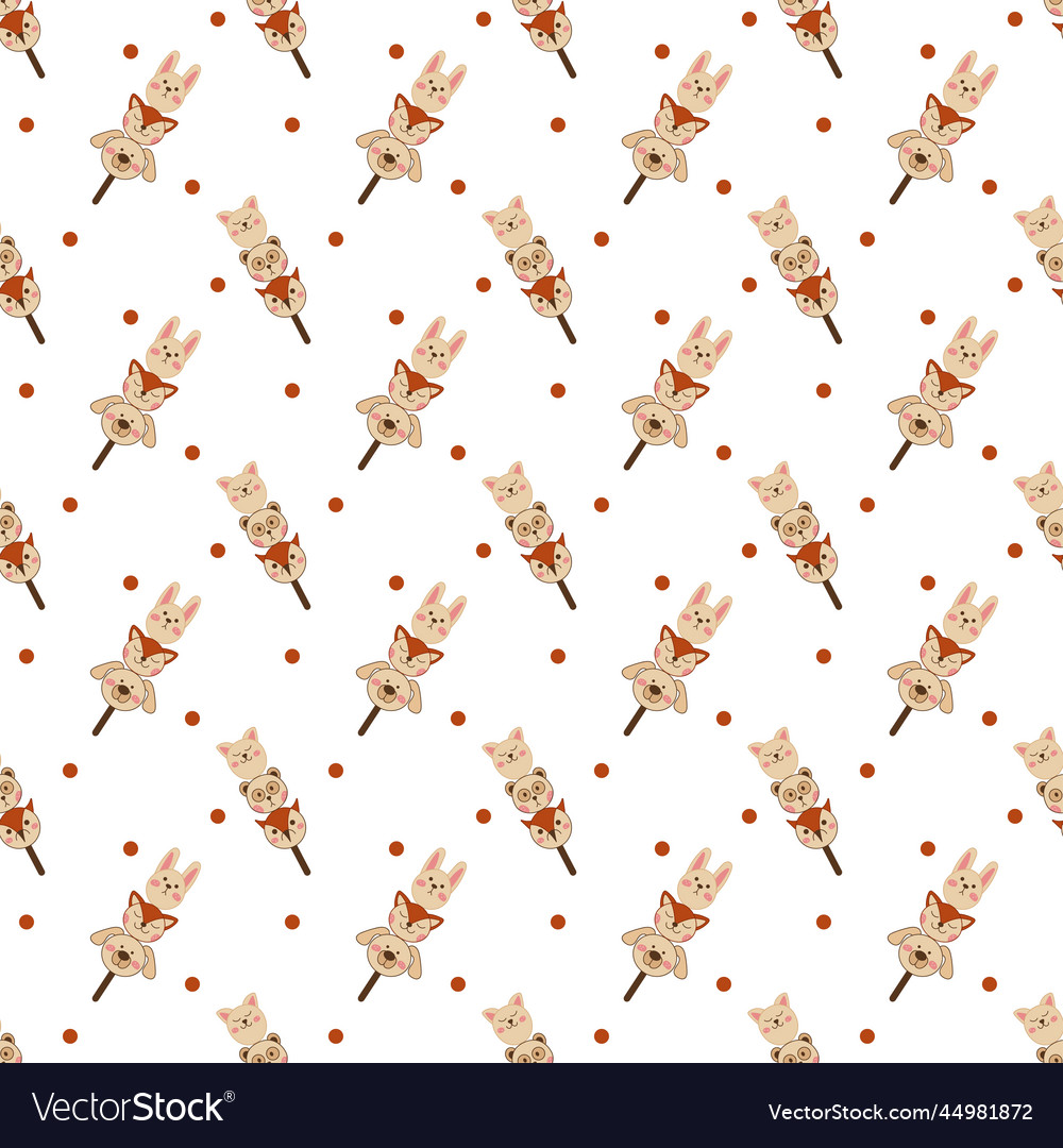Dango pattern cute seamless pattern Royalty Free Vector