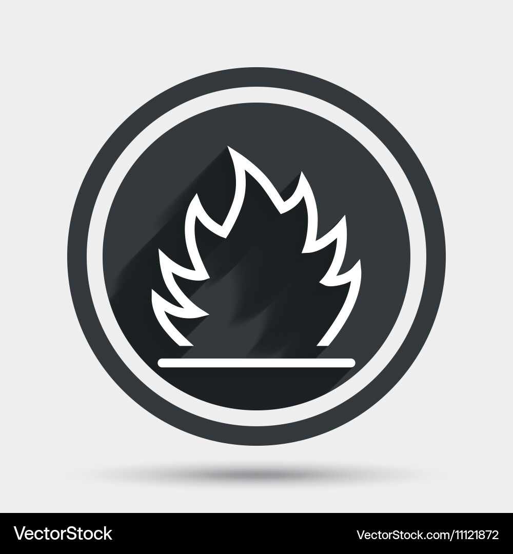 Fire flame sign icon heat symbol Royalty Free Vector Image