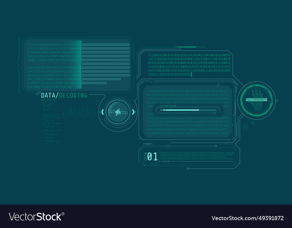 Hud interface design for decoding satellite Vector Image