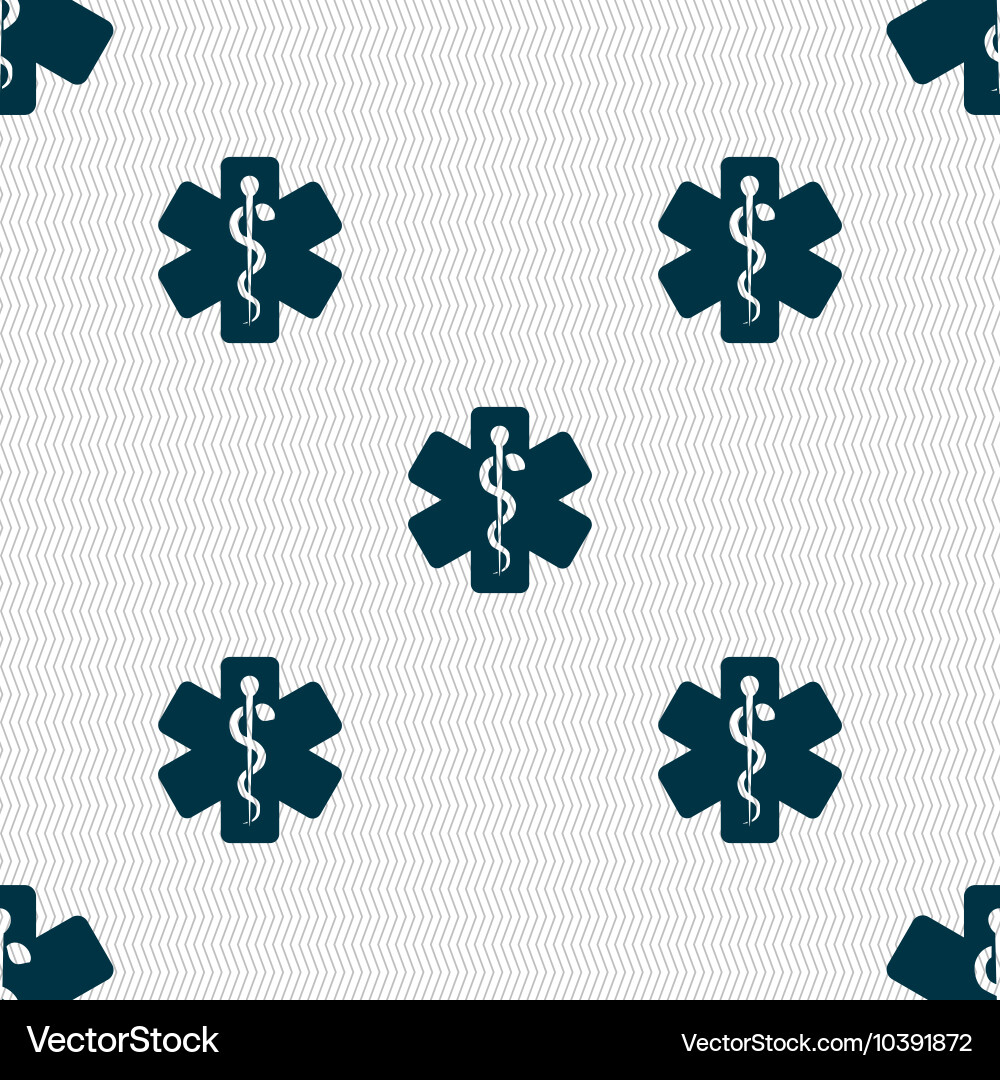 Medicine sign seamless pattern with geometric Vector Image