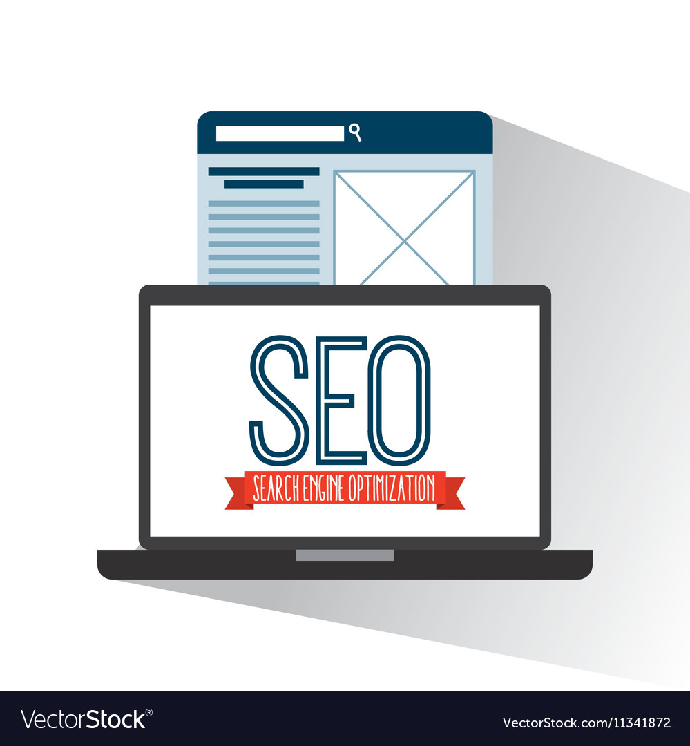 Search engine optimization flat icons Royalty Free Vector