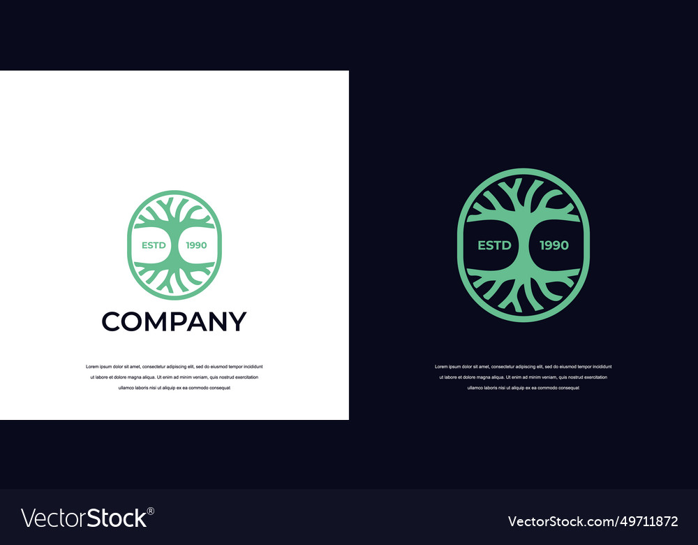 Simple tree logo design abstract Royalty Free Vector Image Simple tree logo design abstract Royalty Free Vector Image
