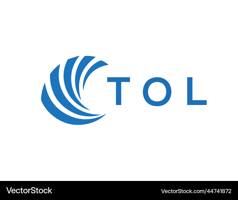 Tol letter logo design on white background Vector Image