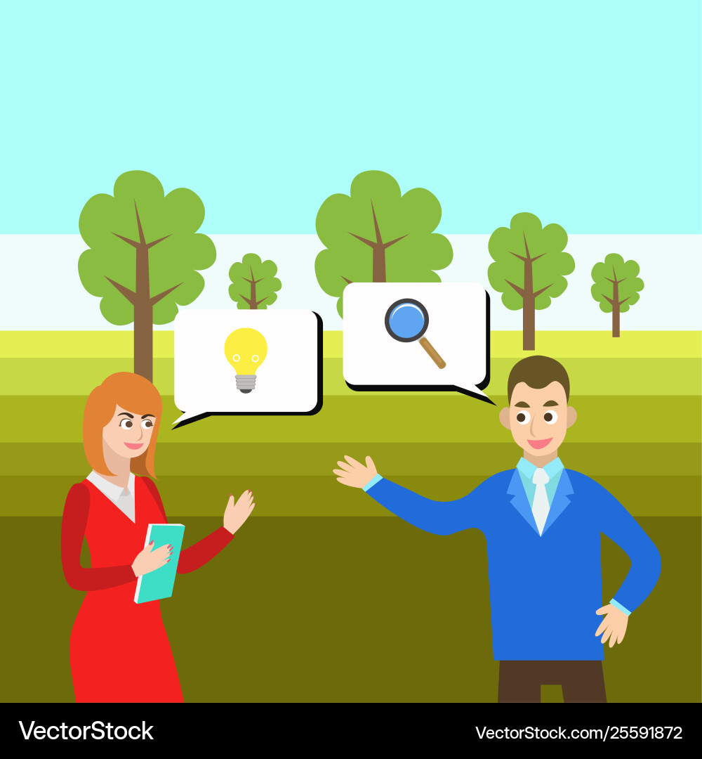 Two business partners or colleagues red haired Vector Image