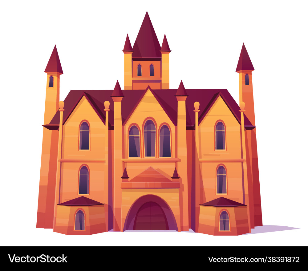 Victorian mansion isolated on white background Vector Image